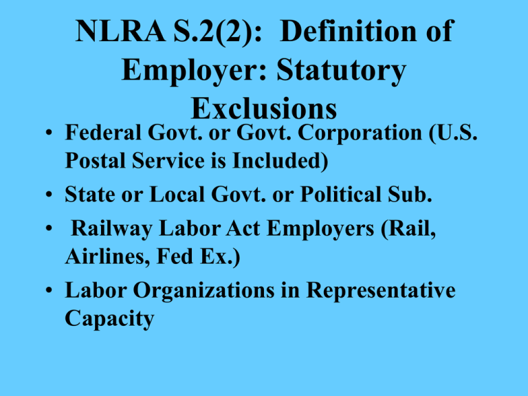 Section 2(3) Definition of Employee