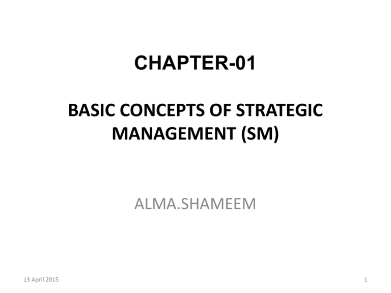 Strategic Management Basics: Concepts & Process