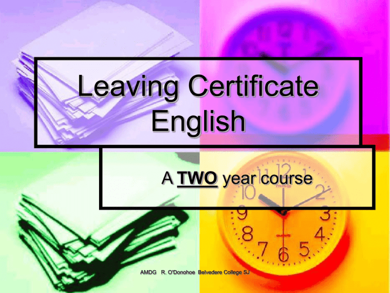 Leaving Certificate English Course Outline & Study Plan