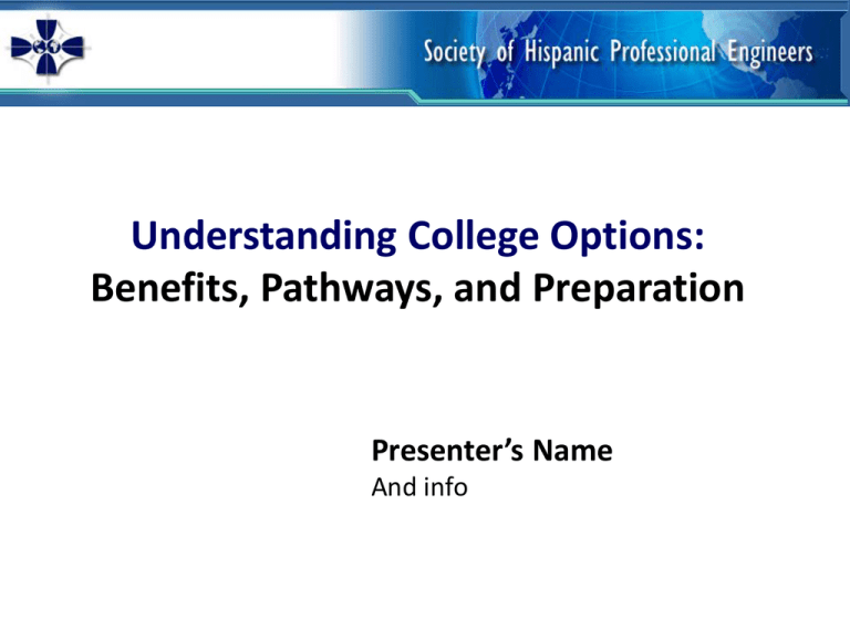 Understanding College Options English Understanding College Options English