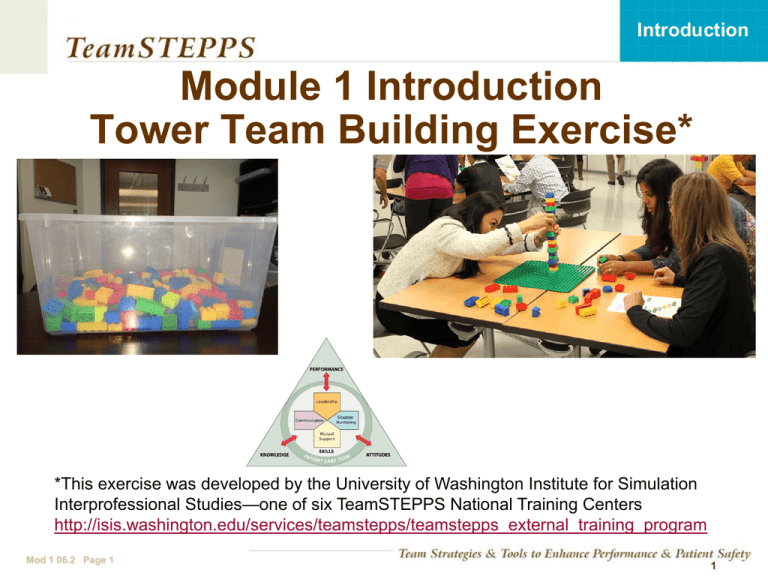 PowerPoint team building tower exercise