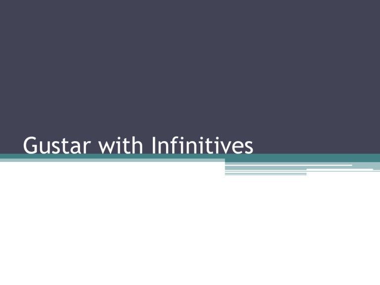 Gustar with Infinitives: Spanish Grammar Presentation