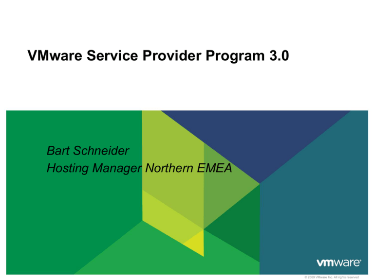 VMware VSPP 3.0: Cloud Computing for Service Providers