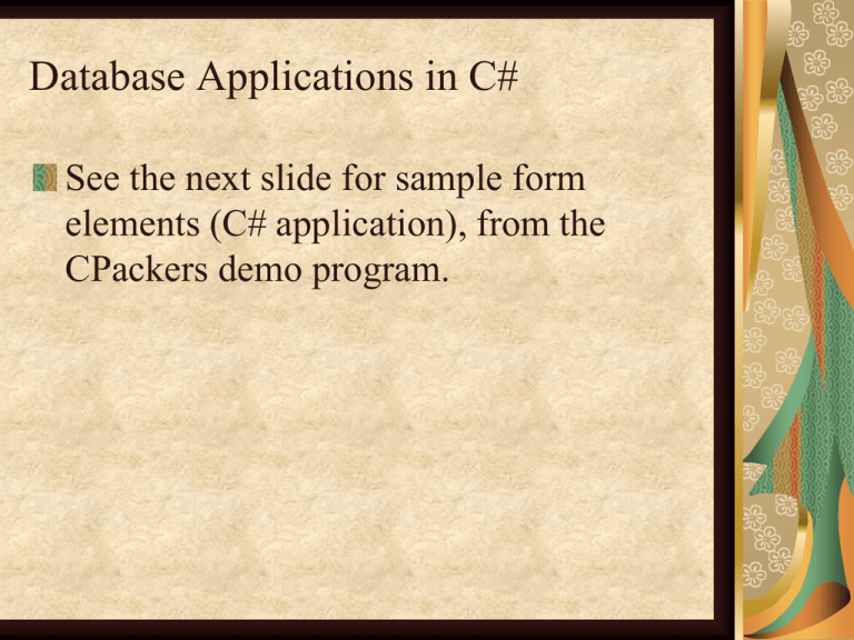 C# Database Applications with ADO.NET