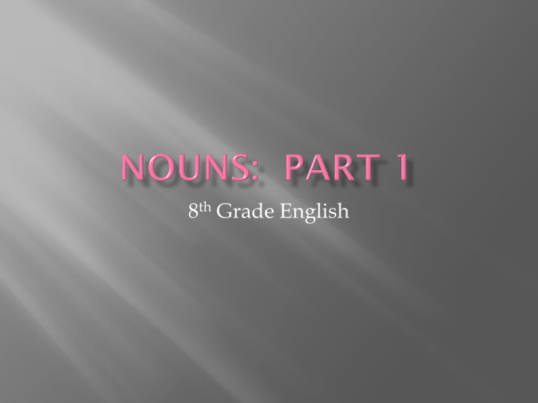 8th Grade English: Nouns Explained