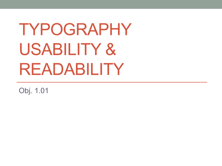 Typography, Usability & Readability: Design Principles