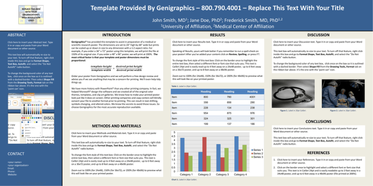 Medical Research Poster Template - Genigraphics