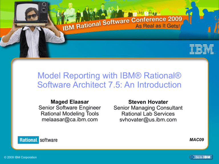 IBM Rational software presentation template
