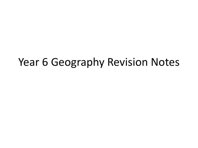 Year 6 Geography Revision Notes
