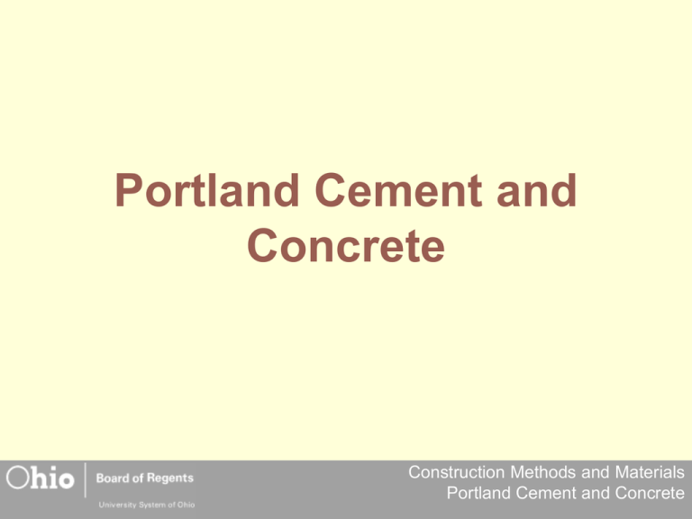 Portland Cement and Concrete