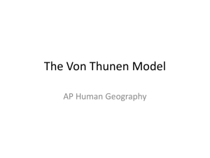 Agriculture & Von Thunen Model Worksheet