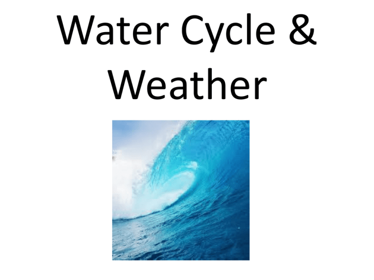Water Cycle & Weather: Middle School Presentation
