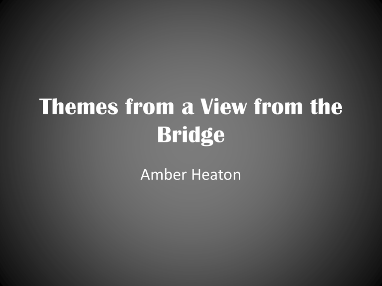 A View from the Bridge: Themes Analysis Presentation