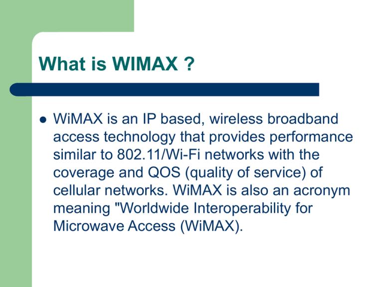 WiMAX Technology: Definition, Installation, Performance & Comparison