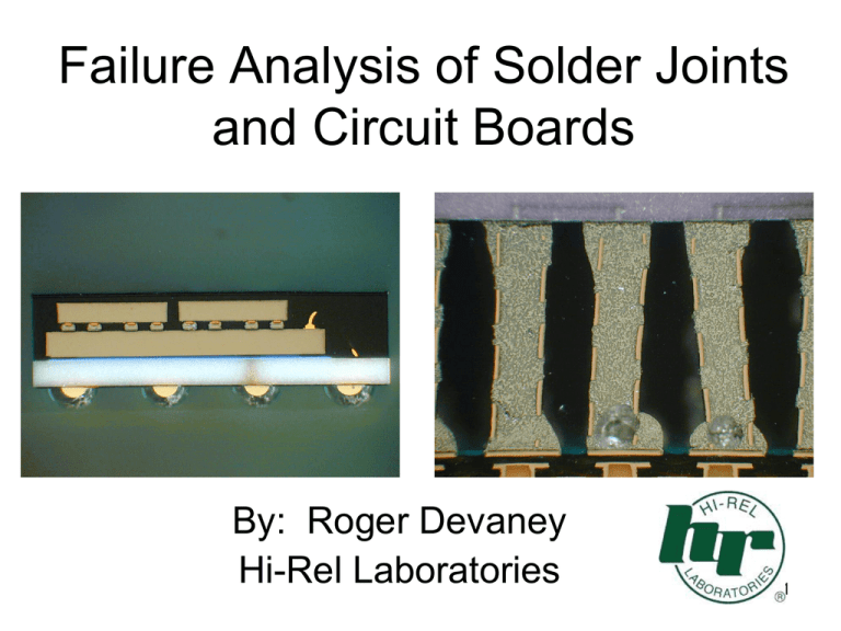 Solder Joint & Circuit Board Failure Analysis