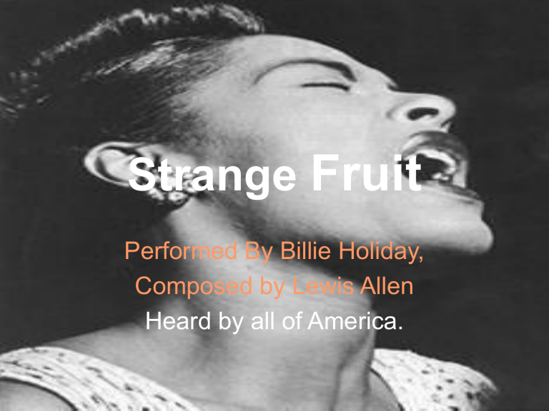 Strange Fruit PP