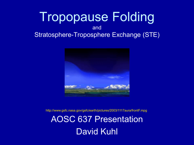 Tropopause Folding & STE Presentation