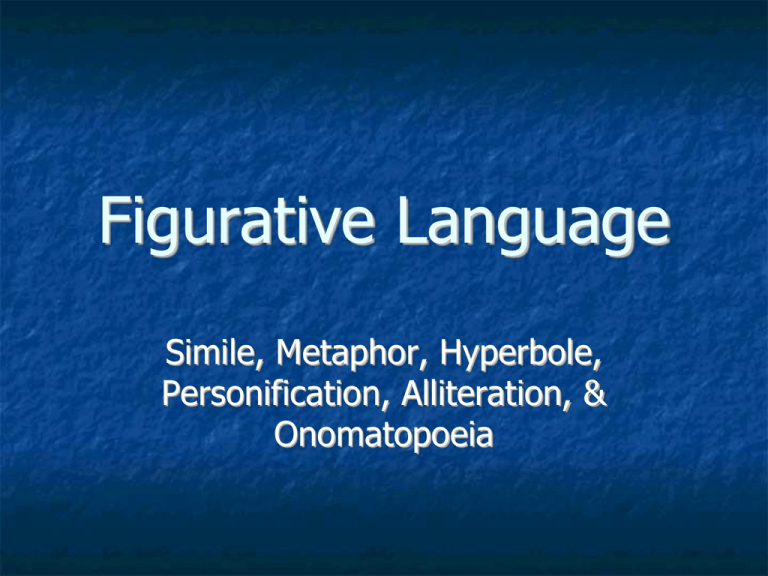 Figurative Language: Simile, Metaphor, & More