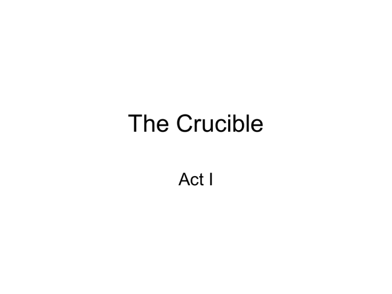 The Crucible Act I Summary: Characters, Plot, and Conflicts