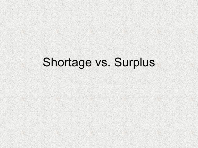 Shortage vs. Surplus: Understanding Market Equilibrium