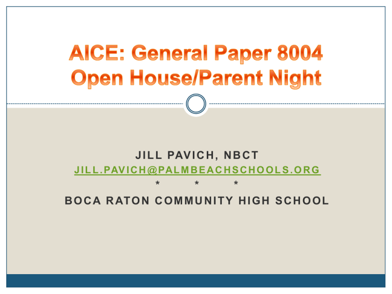Getting to Know AICE: General Paper