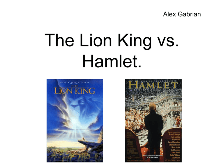 Lion King vs. Hamlet: A Comparative Analysis