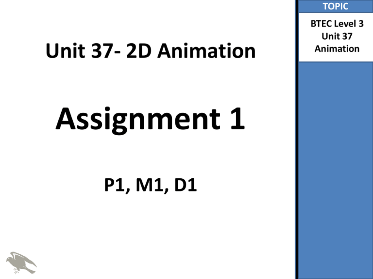 2D Animation: BTEC Level 3 Assignment 1 Guide