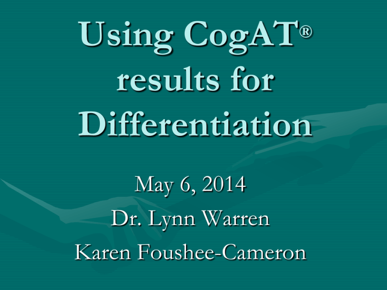 CogAT Results for Differentiation: A Guide for Educators