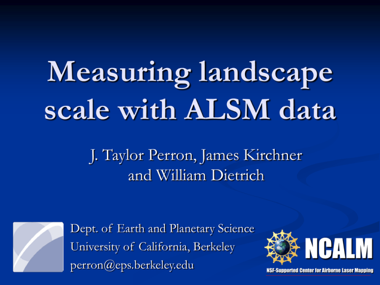 Measuring landscape scale with ALSM data