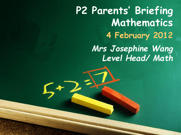 P2 Mathematics Programme
