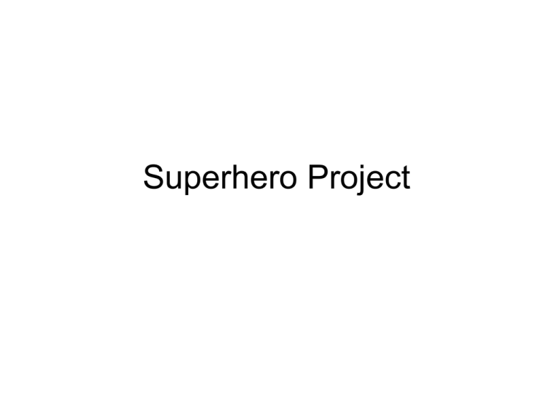 Superhero Project: Spanish Verbs SER & ESTAR