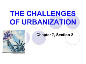 Urbanization Group Worksheet