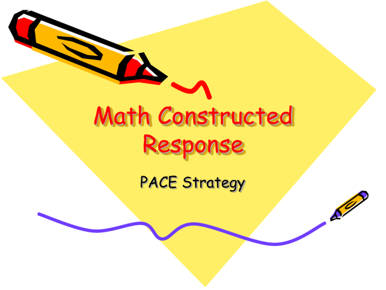 Math Constructed Response