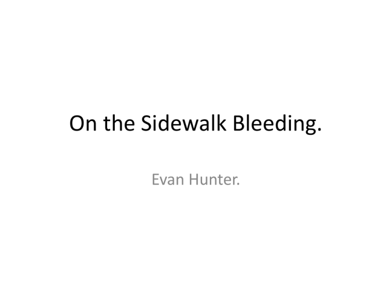 On the Sidewalk Bleeding: Literary Conflict Analysis