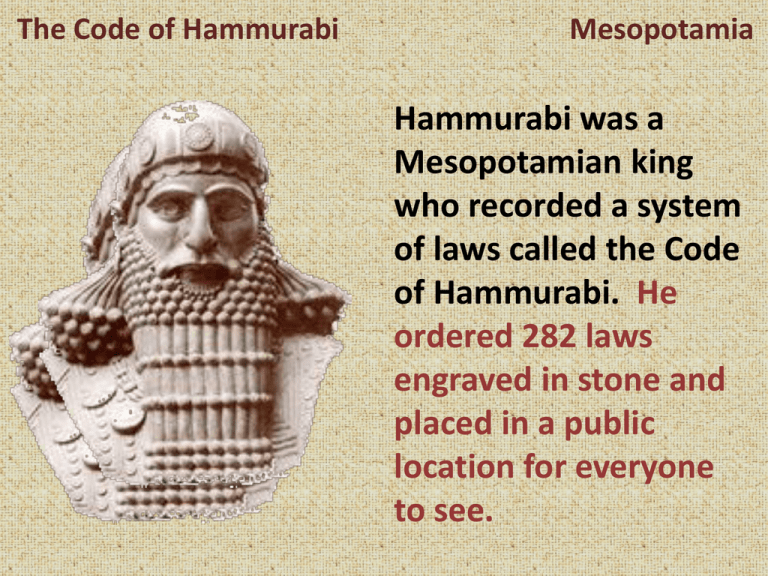 The Code of Hammurabi: Ancient Mesopotamian Law