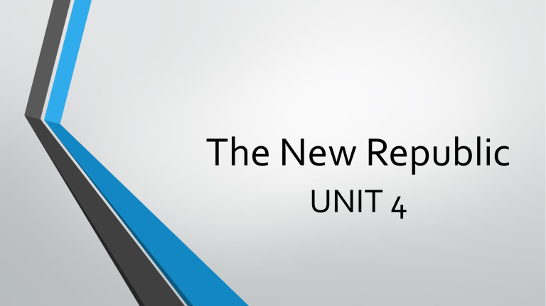 The New Republic: US History Presentation