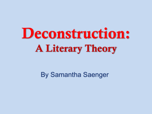 An introduction to Deconstruction