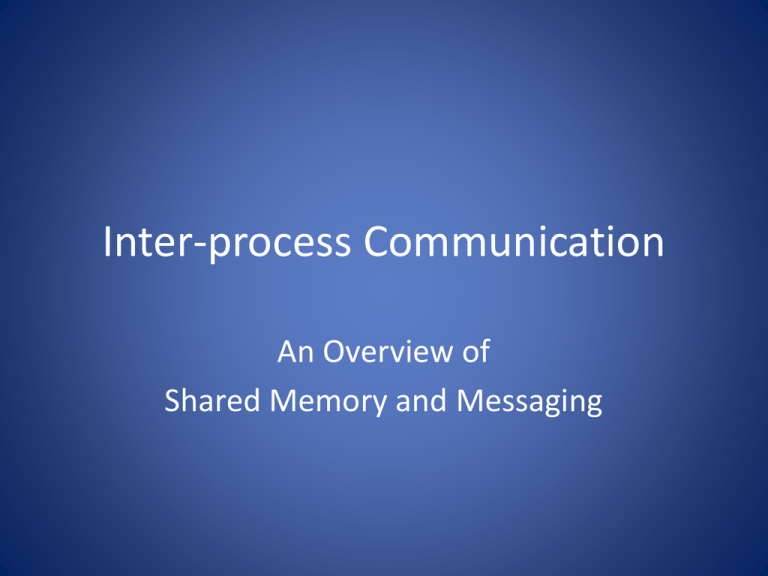 Inter-process Communication