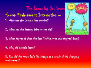 The Lorax: Environmental Science Worksheet & Discussion