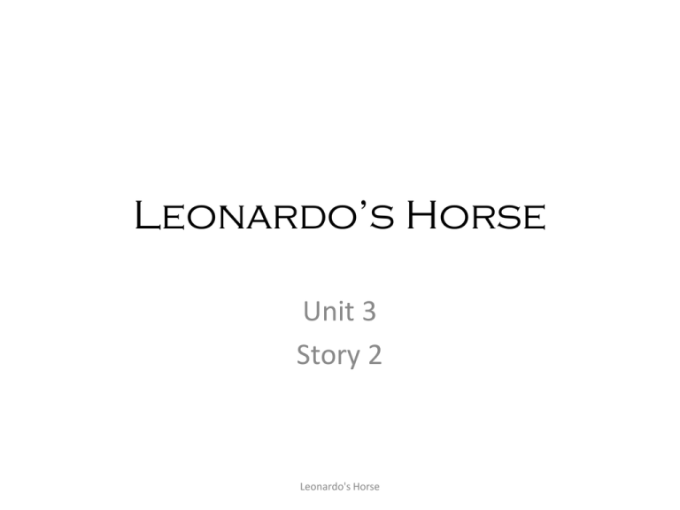 Leonardo's Horse: Lesson Plan & Activities