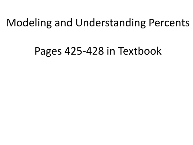 Modeling Percents modeling-percents