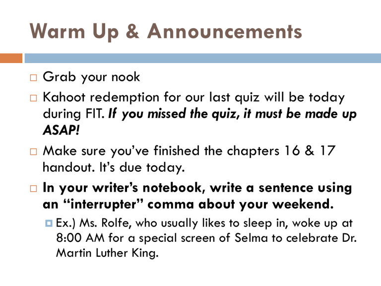 ALWG Chapters 18 & 19