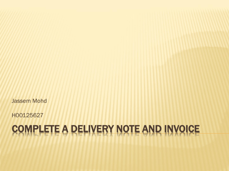 Delivery Note & Invoice Guide