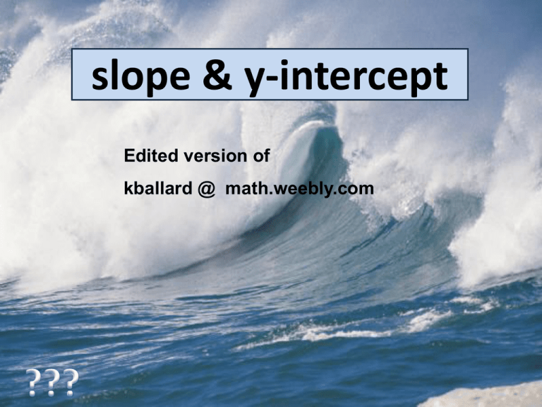 Slope & Y-Intercept: Understanding Linear Equations