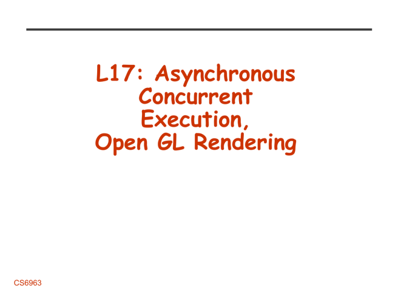 Asynchronous Concurrent Execution And Open Gl