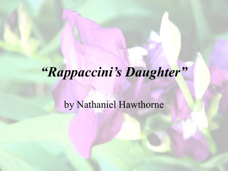 "Rappaccini's Daughter" Reading Guide & Worksheet