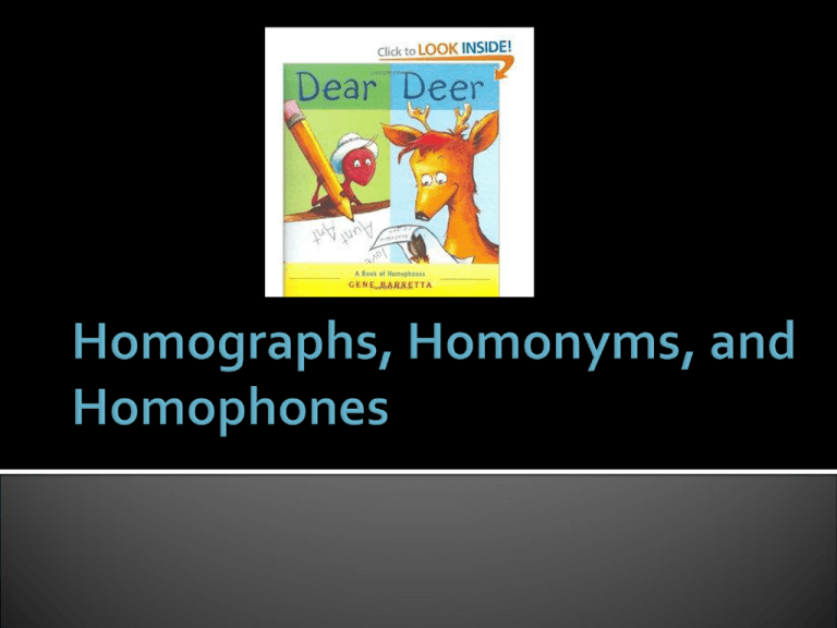 Homophones PPT