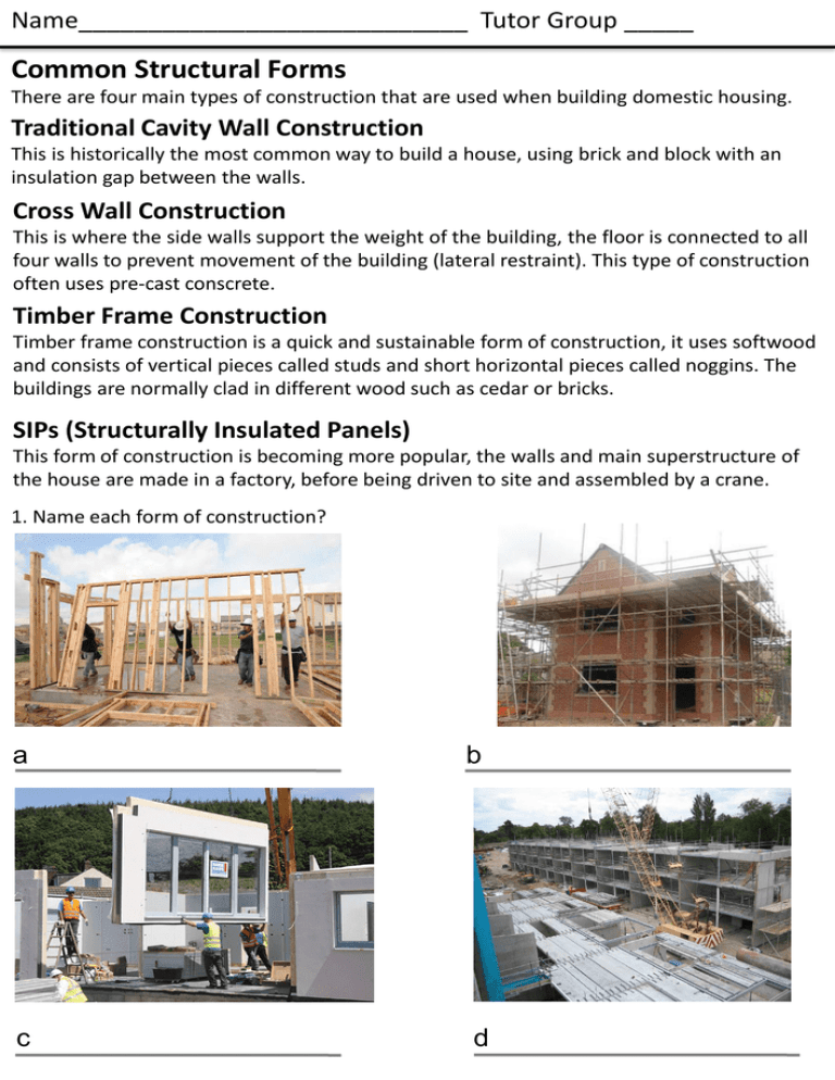 Common Structural Forms