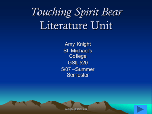 Touching Spirit Bear