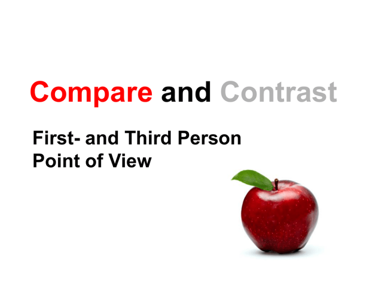 First vs. Third Person Point of View: Compare & Contrast
